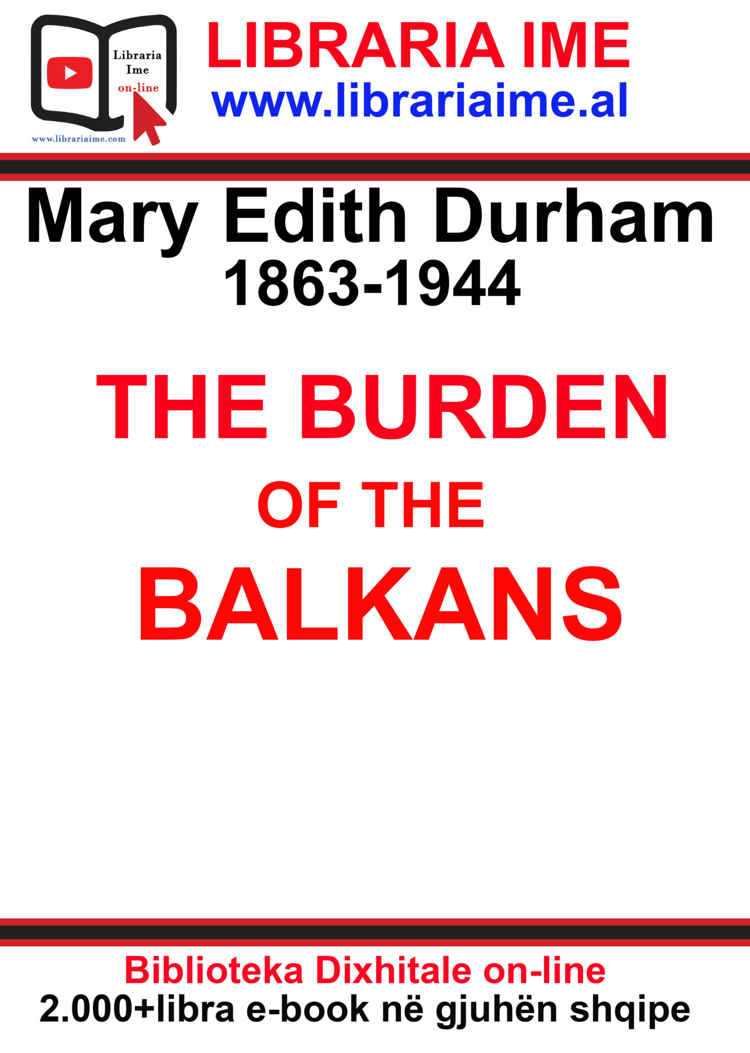 Edith Durham The Burden of the Balkans e book Part 1 - Libraria Ime