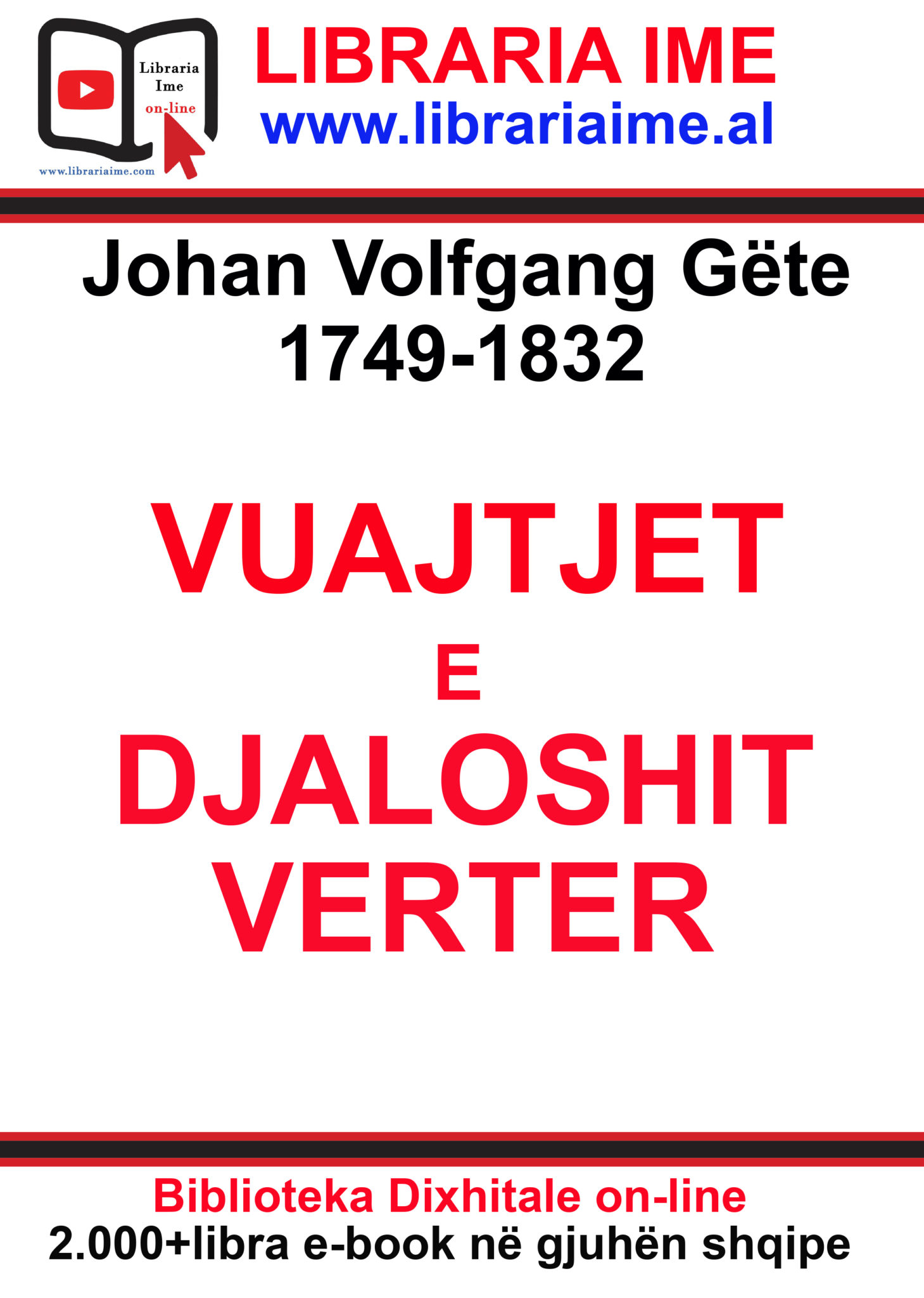 Johan Volfgang Gete Vuajtjet e Djaloshit Verter e book - Libraria Ime