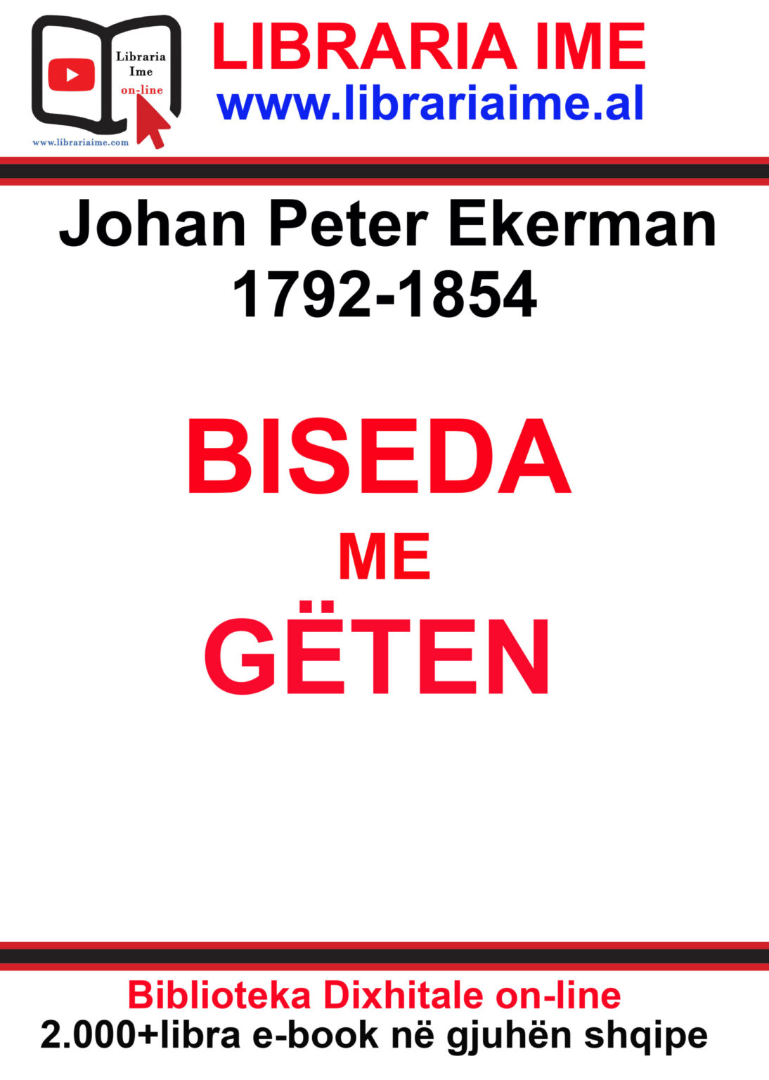 Johan Peter Ekerman Biseda me Geten Pjesa 1 e book - Libraria Ime